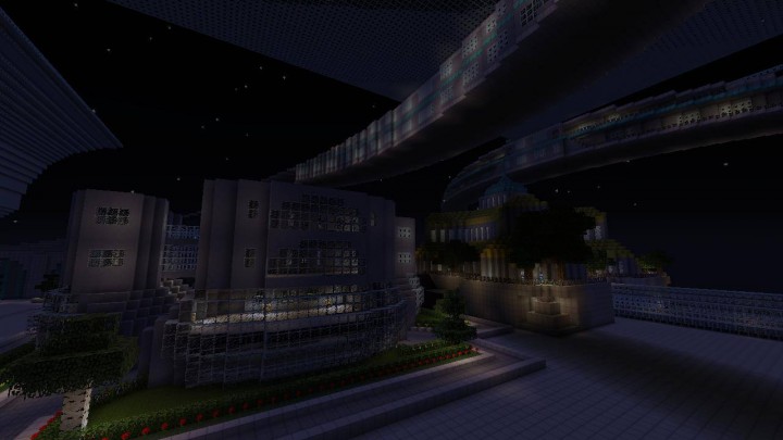 Mega build Spaceship City Minecraft Map