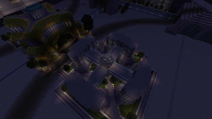 Mega build Spaceship City Minecraft Map