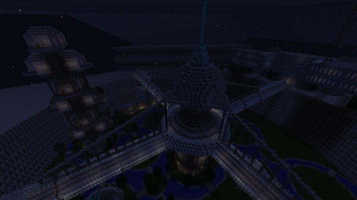 Mega build Spaceship City Minecraft Map