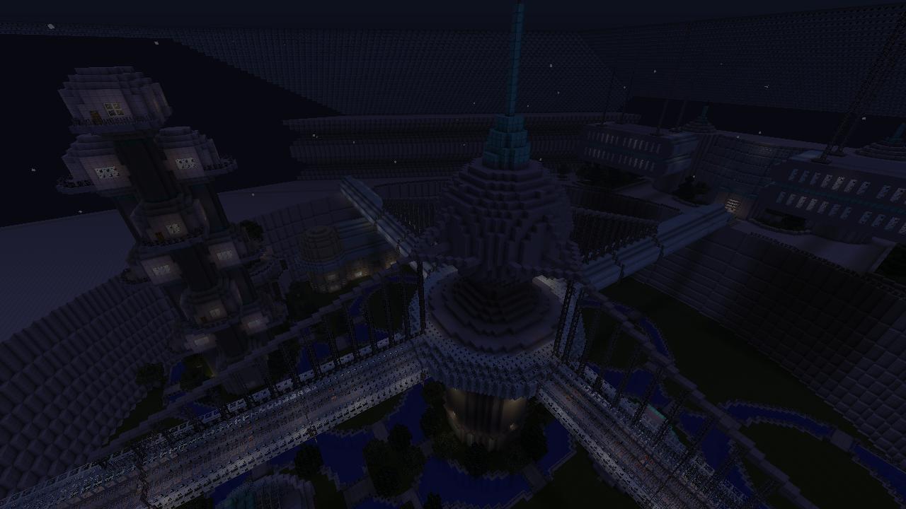 Mega build Spaceship City Minecraft Map