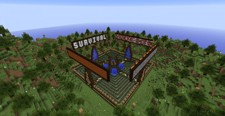 Simple 4 Portal Hub Spawn Minecraft Map