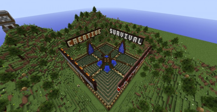 Simple 4 Portal Hub Spawn Minecraft Map