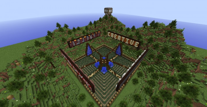 Simple 4 Portal Hub Spawn Minecraft Map