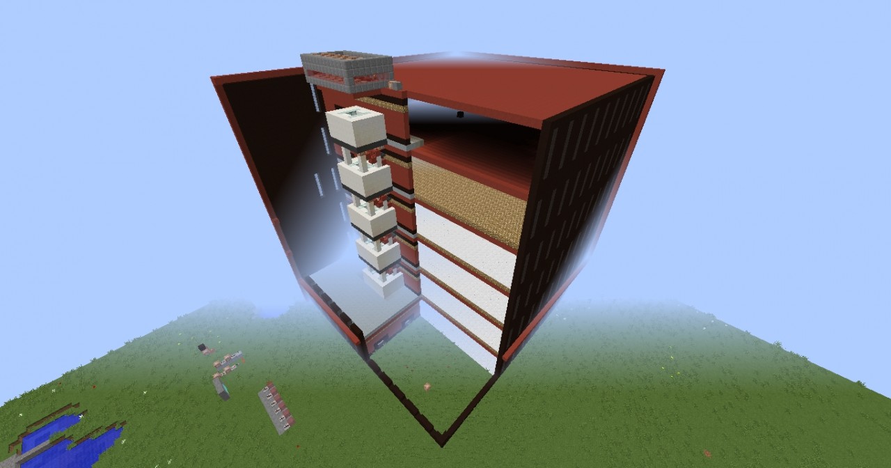 Command Block Elevator w/ Building Minecraft Map