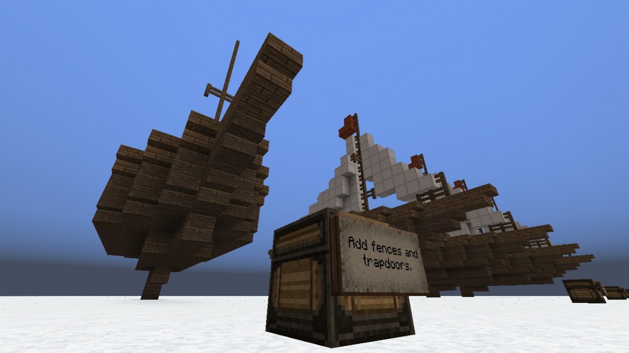Minecraft Sailboat Tutorial + Schematic Minecraft Map
