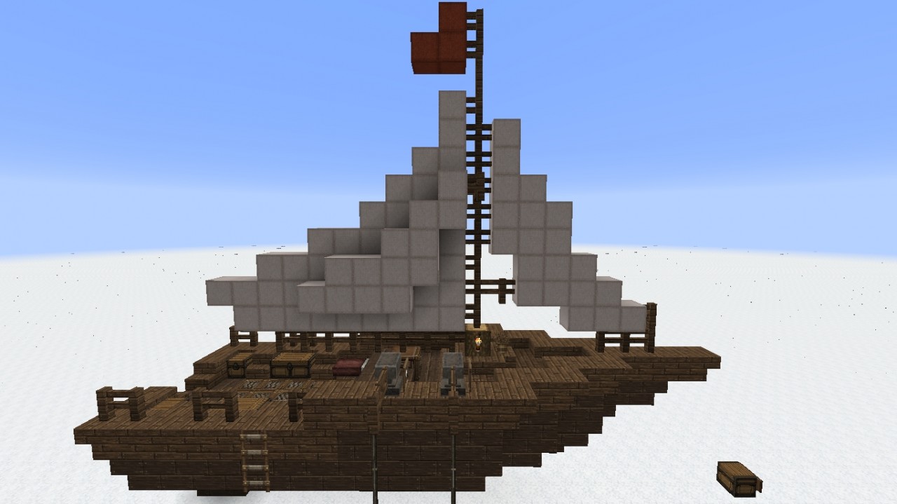Minecraft Sailboat Tutorial + Schematic Minecraft Map