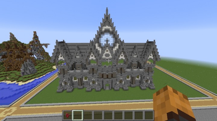 Front wall of a temple Minecraft Map