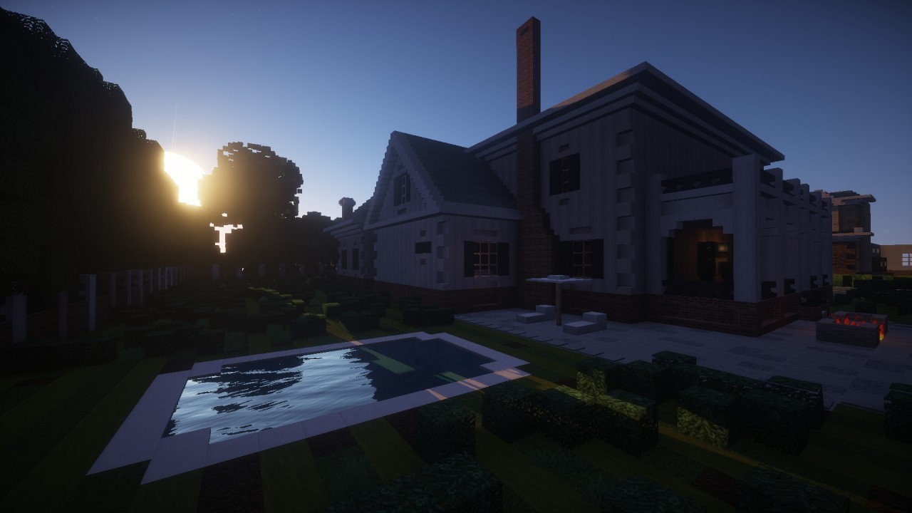 2 Story Federal Adams Colonial Home | CC Minecraft Map