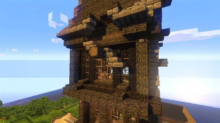 Steampunk Flying House - Small ( Single Plot Build ) Minecraft Map