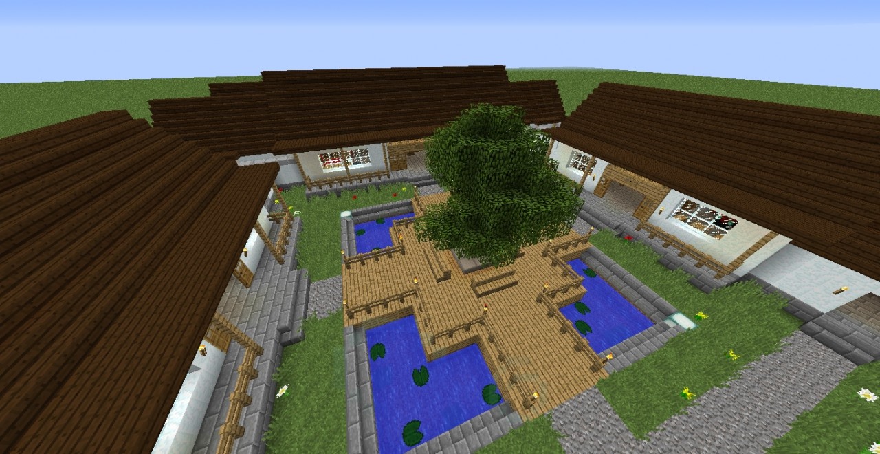 Traditional Chinese Siheyuan House Minecraft Map