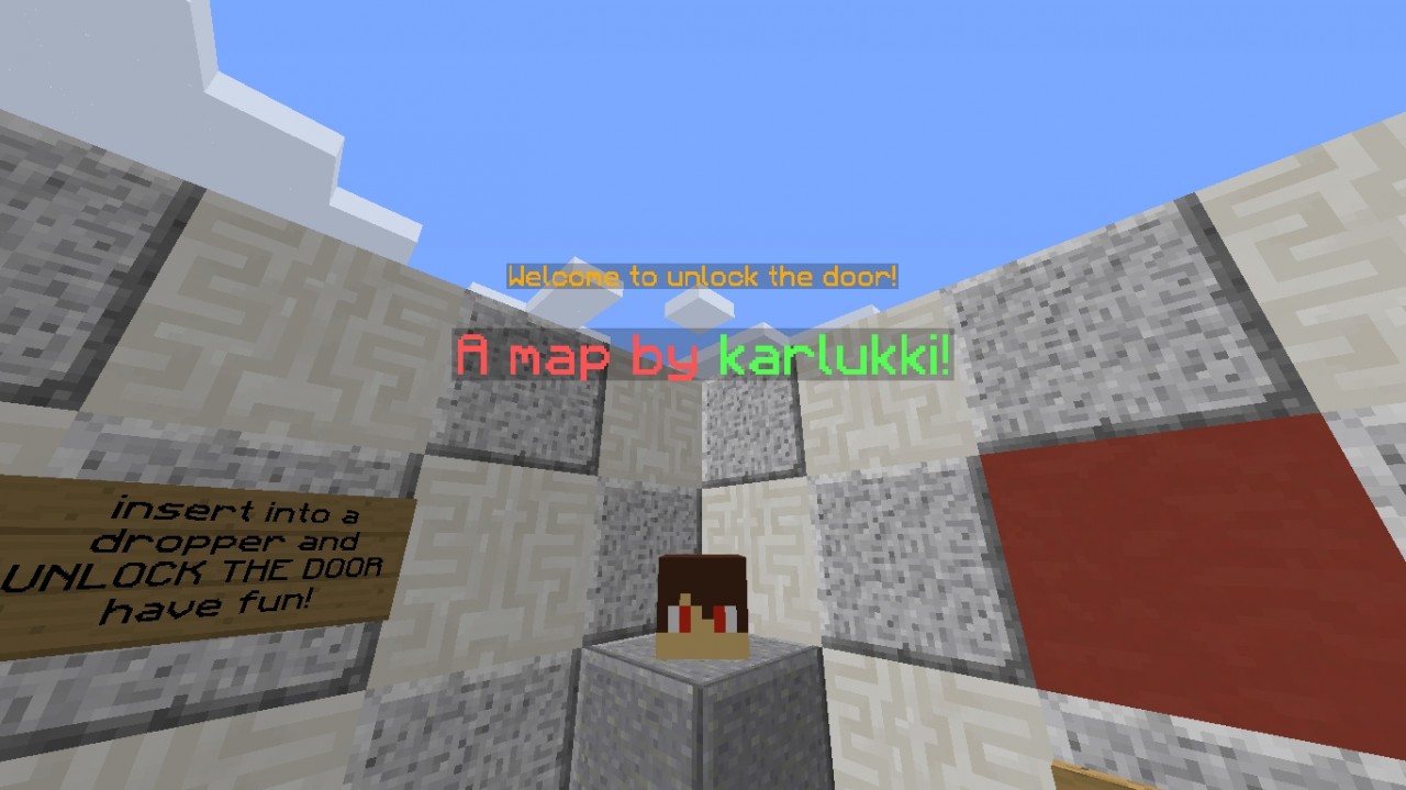 Unlock the door! - parkour map Minecraft Map