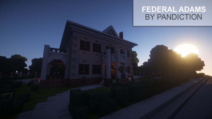 2 Story Federal Adams Colonial Home | CC Minecraft Map