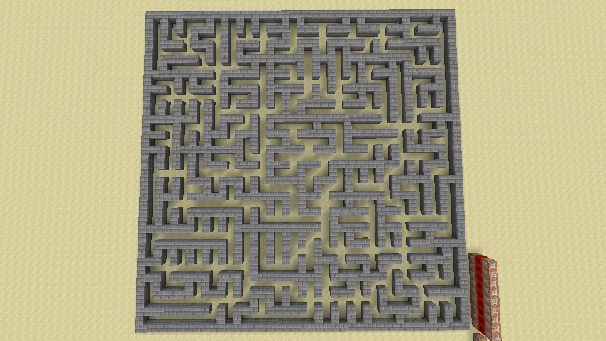 Maze Generation Using Prims Algorithm Minecraft Map