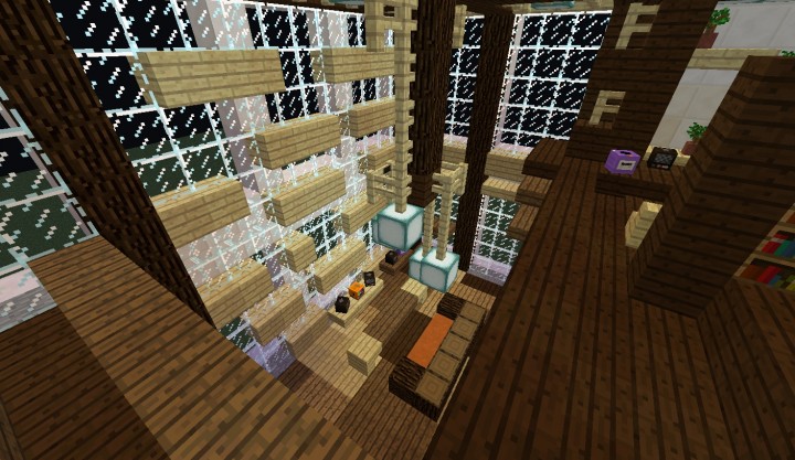 Modern wood loft Minecraft Map