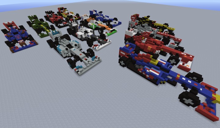 All 2012 F1 Cars Pack Minecraft Map
