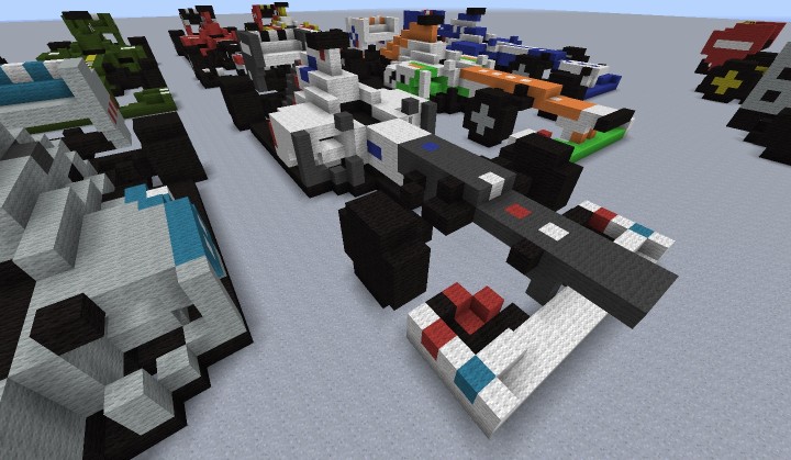 All 2012 F1 Cars Pack Minecraft Map