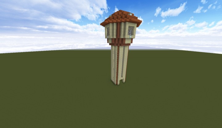 Acacia and Sandstone Themed Tower Minecraft Map