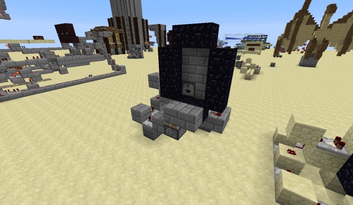 Nether Portal Item Dispensing System Minecraft Map