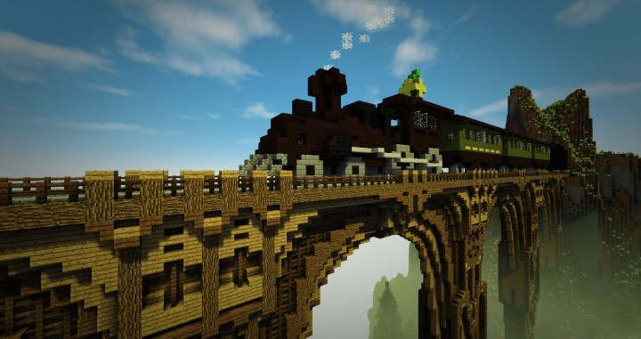Train Bridge timelapse Minecraft Map