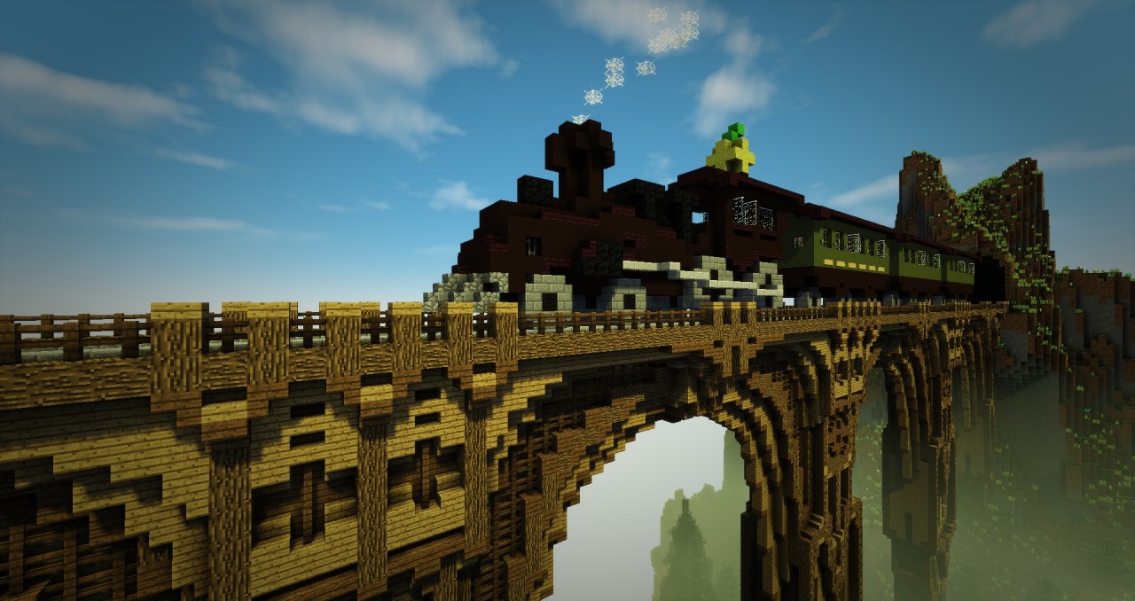 Train Bridge timelapse Minecraft Map