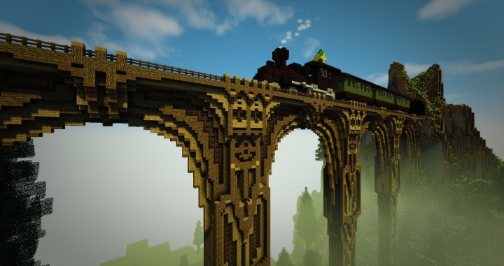 Train Bridge timelapse Minecraft Map