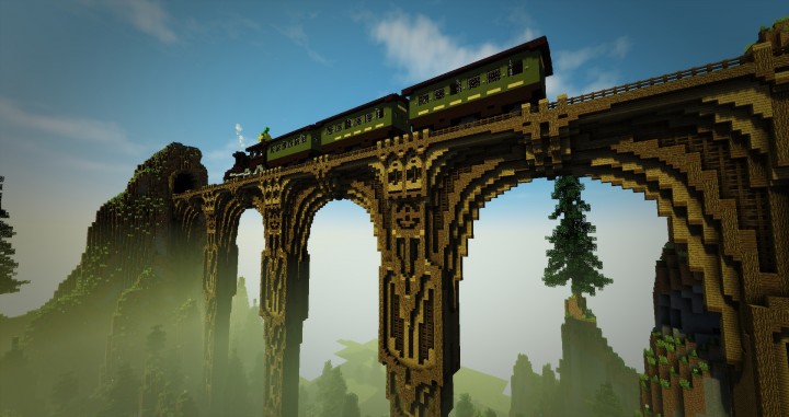 Train Bridge timelapse Minecraft Map