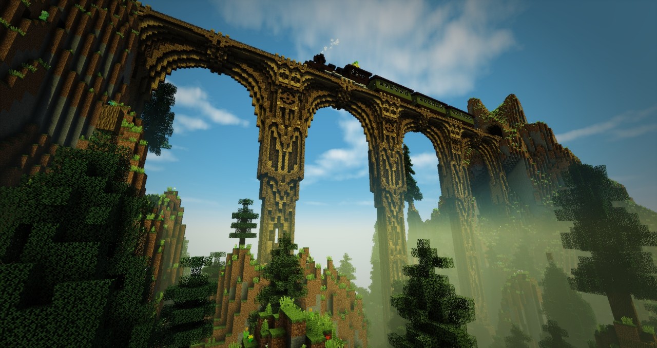 Train Bridge timelapse Minecraft Map