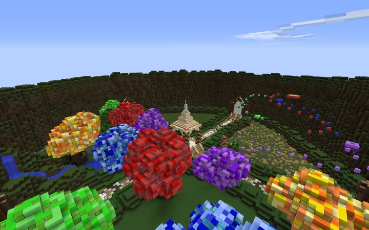 Circular server hub Minecraft Map