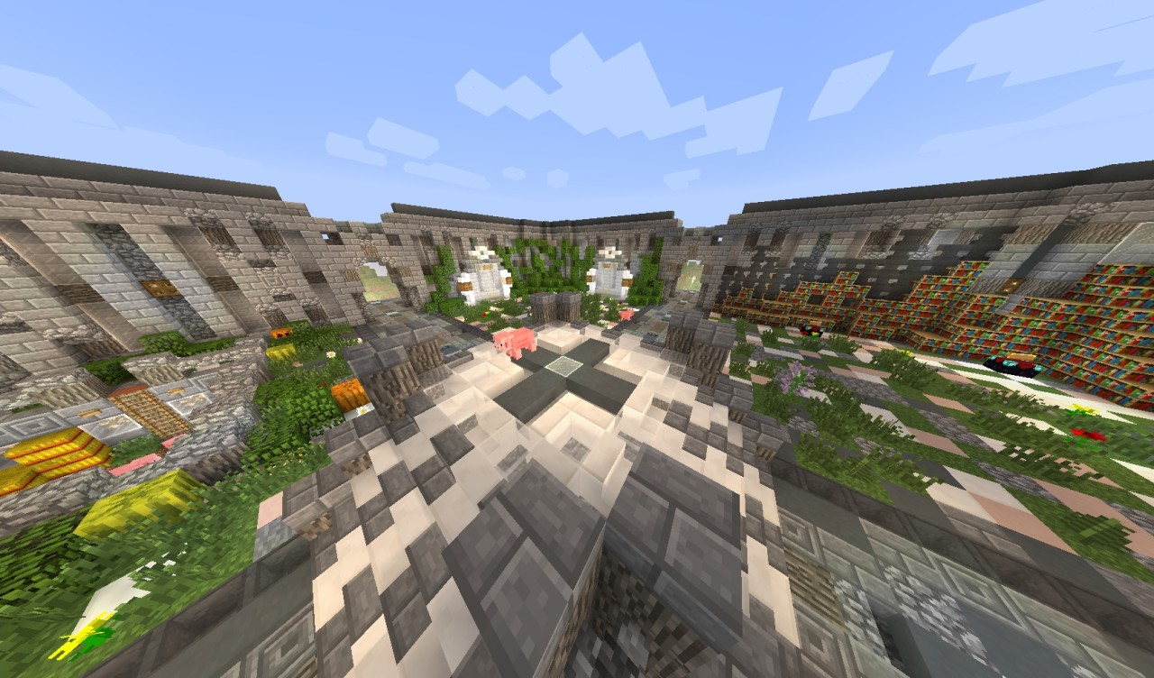 White Themed Faction Spawn Minecraft Map