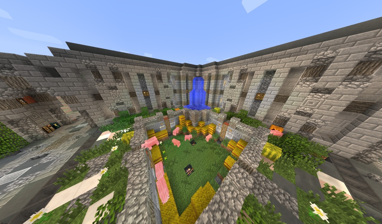 White Themed Faction Spawn Minecraft Map