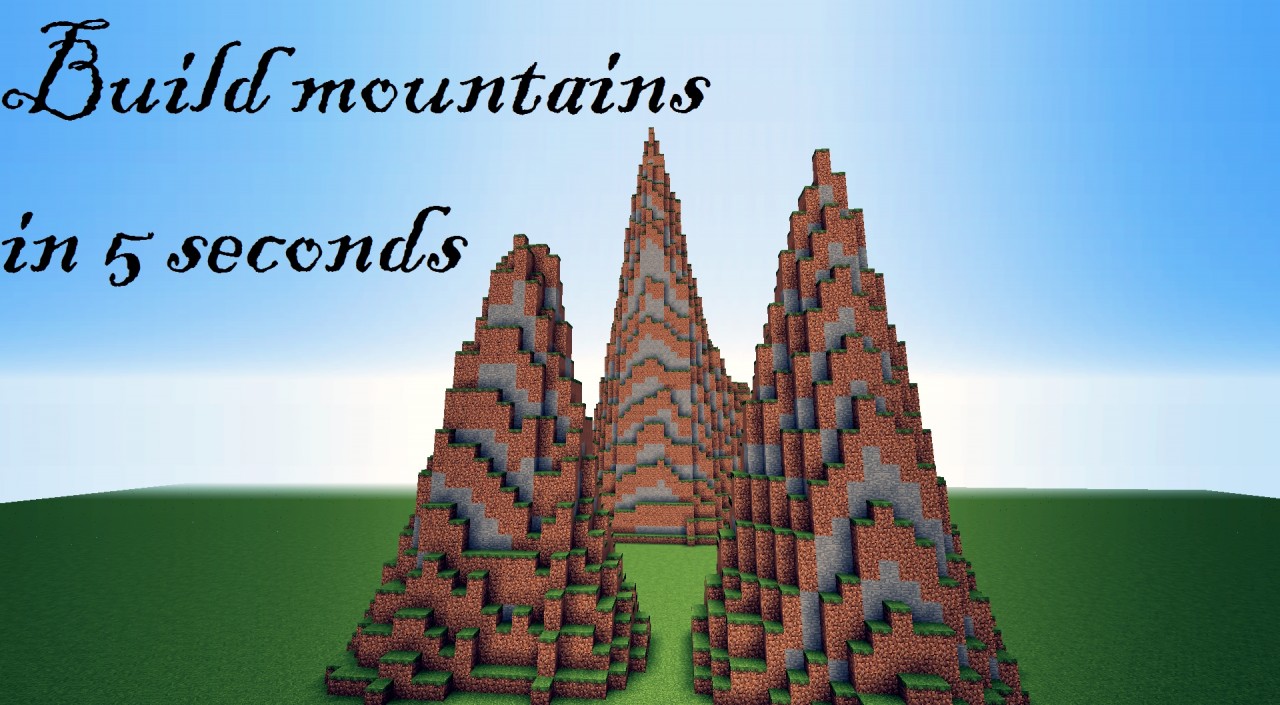 MOUNTAINS IN ONE CLICK - Terrain generation with command blocks ...