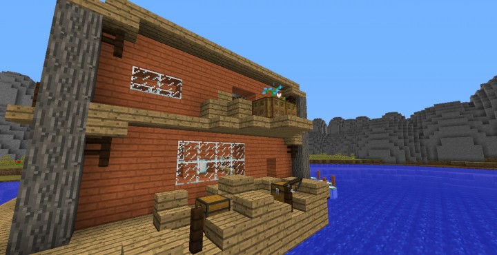 Simple Lake House Minecraft Map