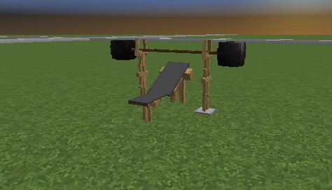 Gym items made with armorstands Minecraft Map