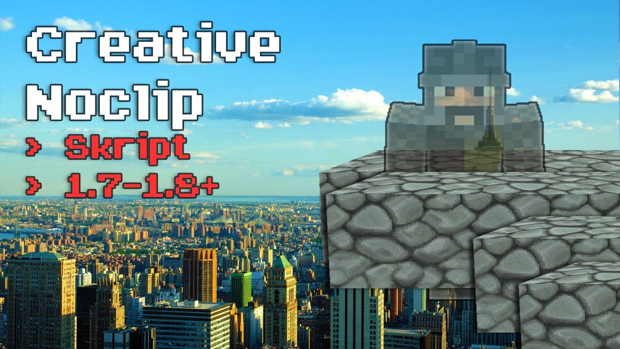 CreativeNoclip | 1.7 - 1.8+ | Skript Minecraft Mod
