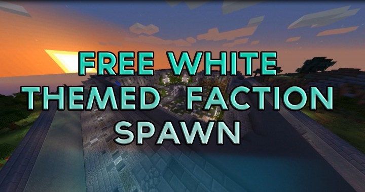 White Themed Faction Spawn Minecraft Map