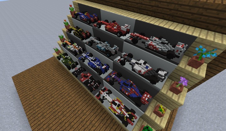 Model Car Project : F1 2012 Season (all 12 teams) Minecraft Map