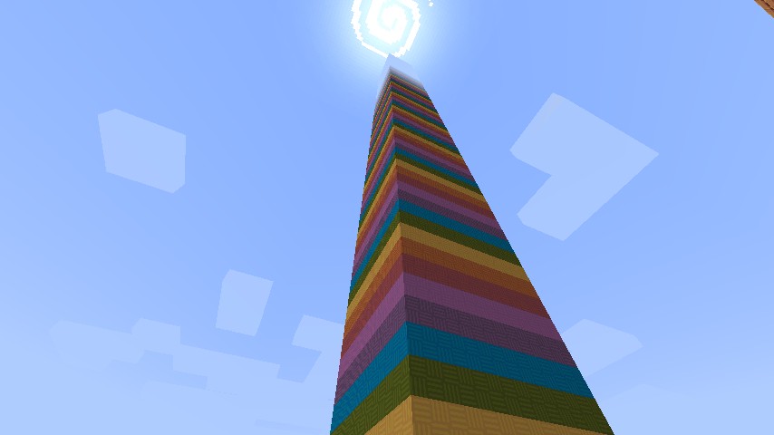 Rainbow Tower Of Awesomeness Minecraft Project