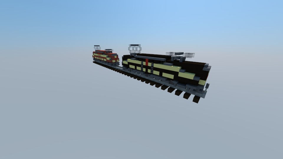 [Minecraft vehicles] Pennsylvania Railroad GG1 Locomotive Minecraft Map