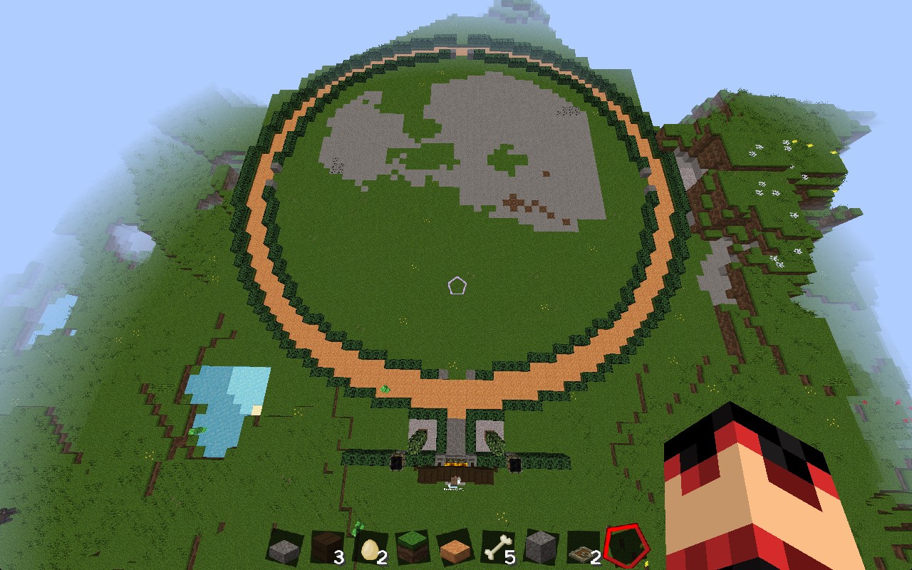Japanese Town Square ~ Circle 60x60 Day 1 Minecraft Map