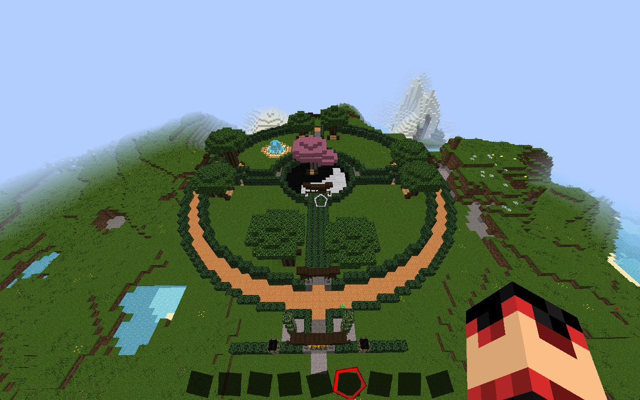 Japanese Town Square ~ Circle 60x60 Day 2 Minecraft Map