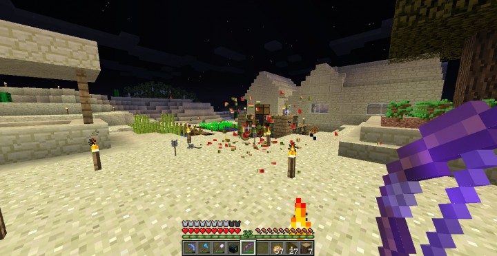 Exploding melons in one command block Minecraft Map
