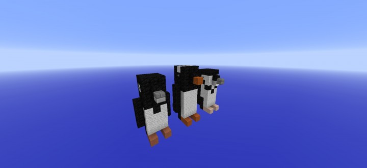 Small penguin statues Minecraft Map