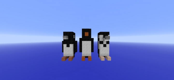 Small penguin statues Minecraft Map