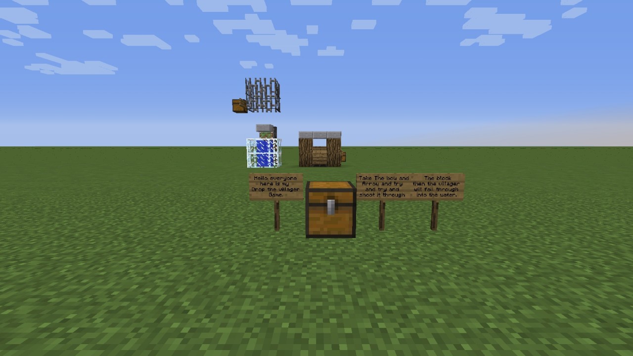 REDSTONE DROP THE VILLAGER GAME Minecraft Map