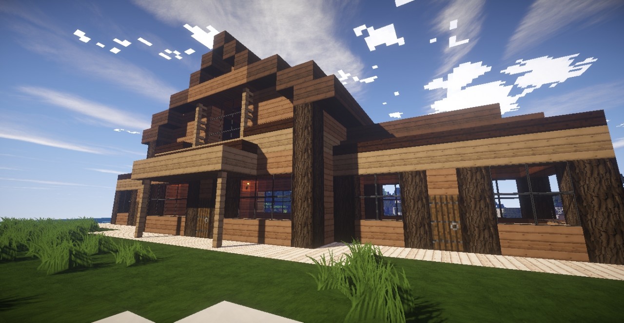 Beautiful Wooden House Minecraft Map