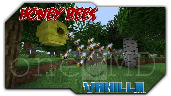Honey Bees with only 1 command Minecraft Project