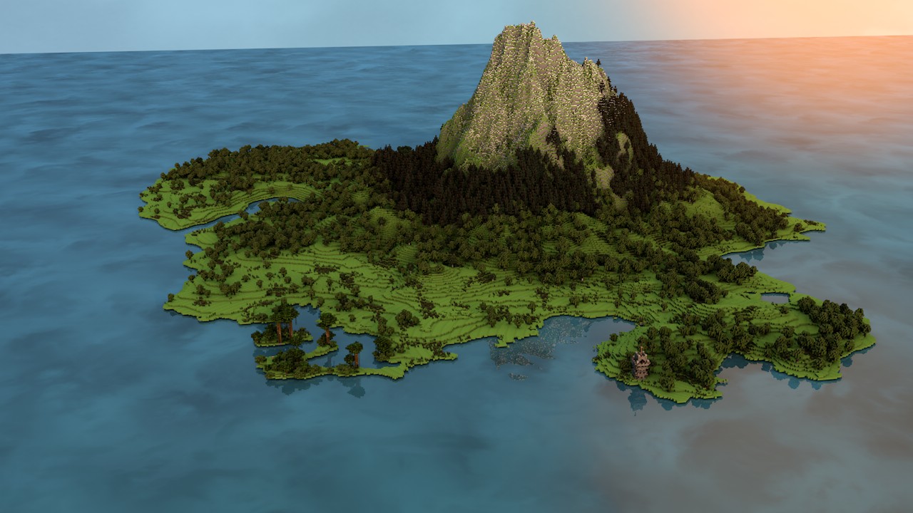 The Island (custom terrain) Minecraft Map