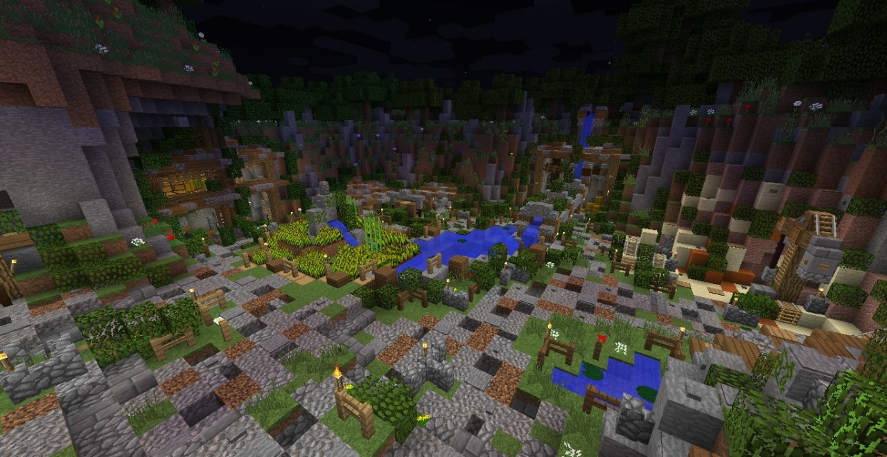 Secret Village in the Moutain Minecraft Map