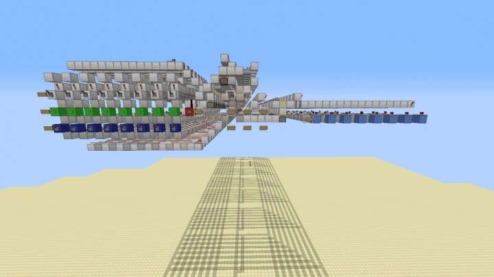8-bit Binary number storage system with 8 bytes of storage. Minecraft Map