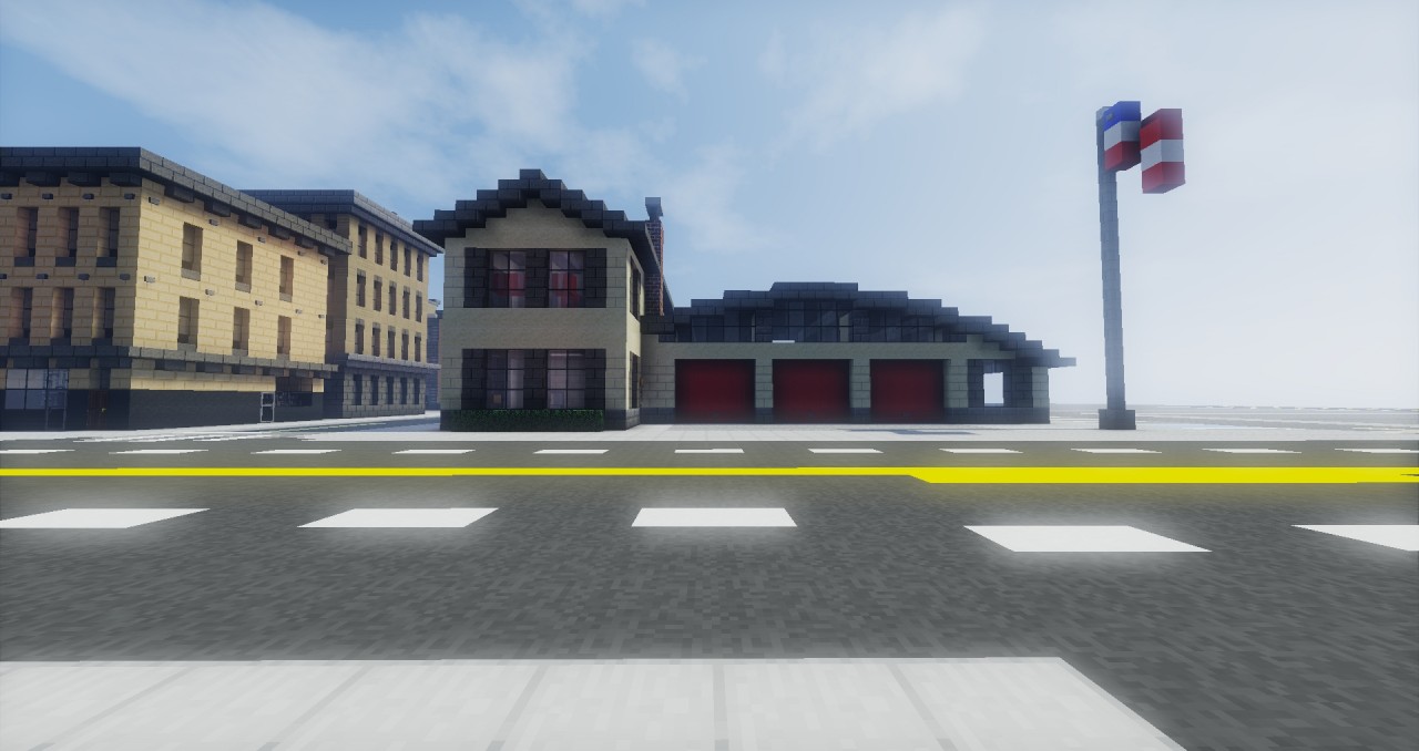 50s Fire Station | UAO Minecraft Map